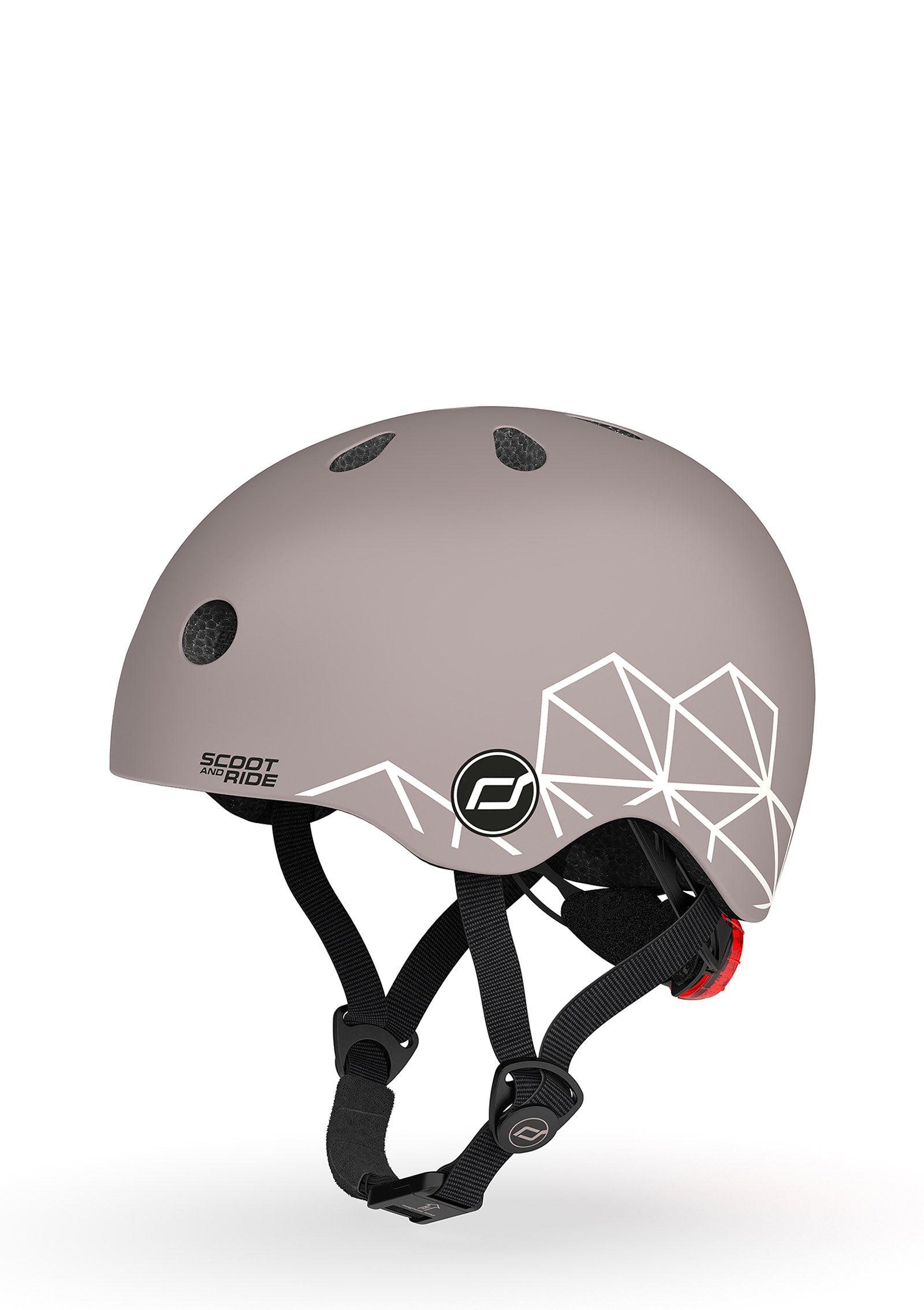 Scoot and Ride Helm Graphics Brown Lines | KIND DER STADT